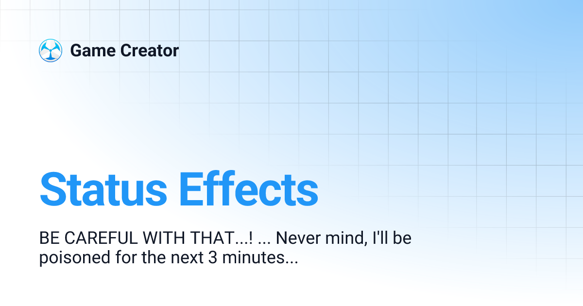 Status Effects | Game Creator