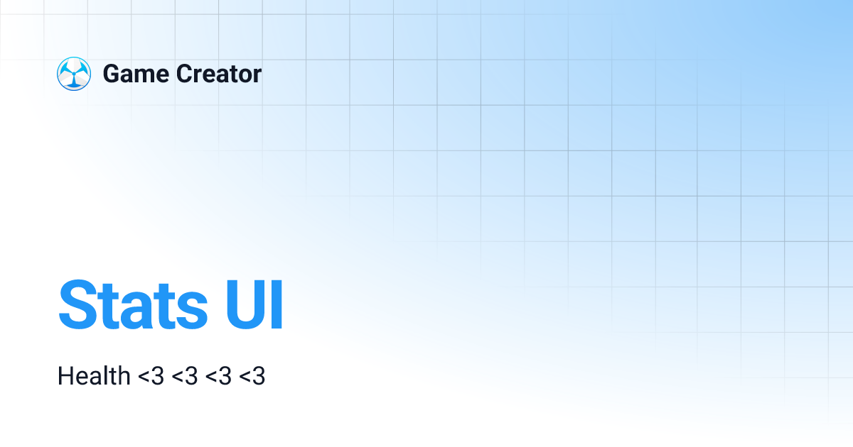 Stats UI | Game Creator