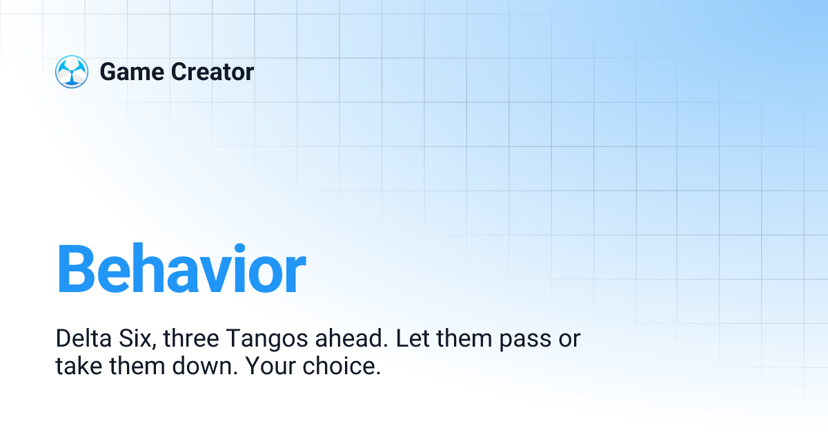 Behavior | Game Creator